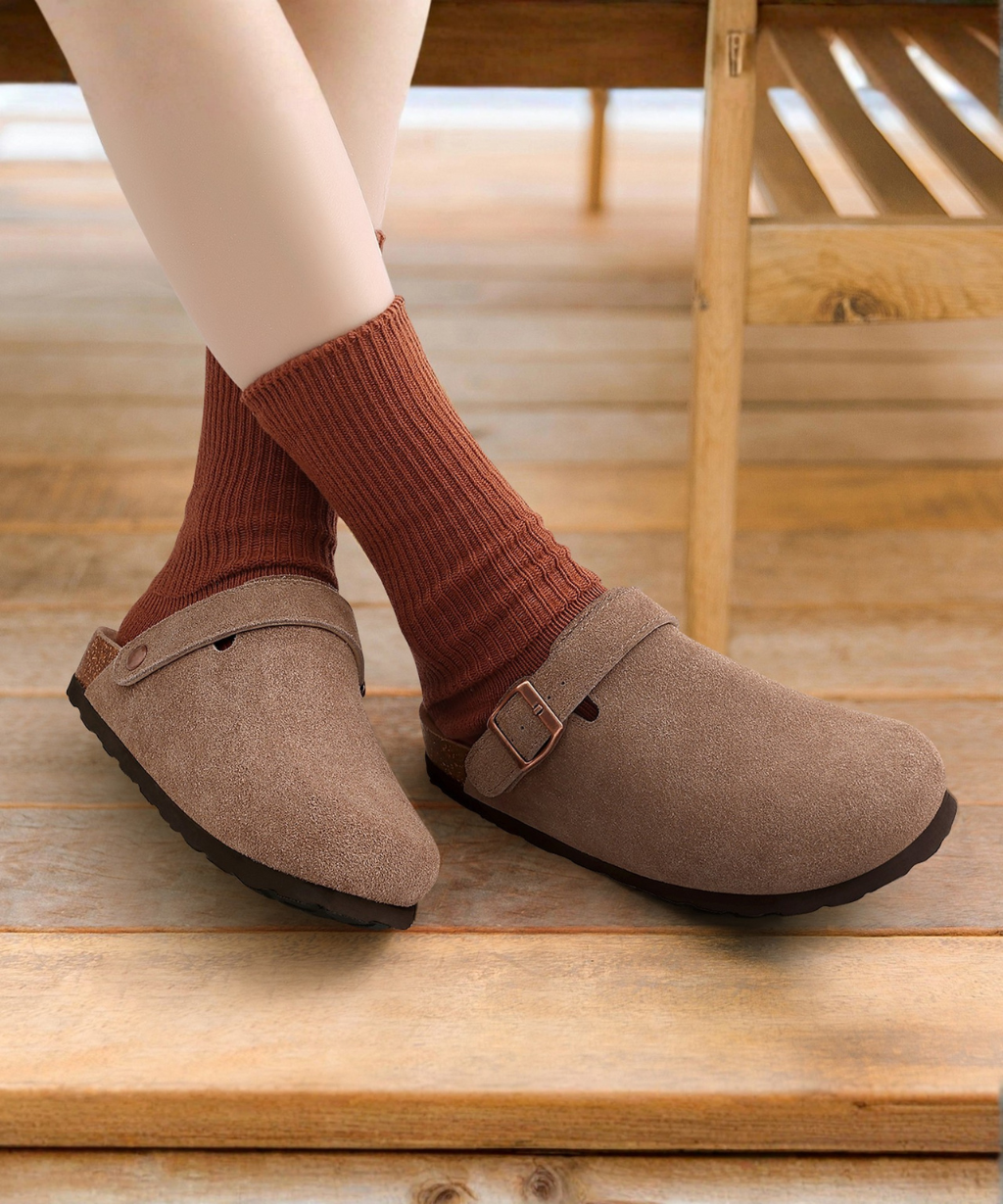 Genuine Suede Backstrap Clogs by Qomfort – Qomfort Co
