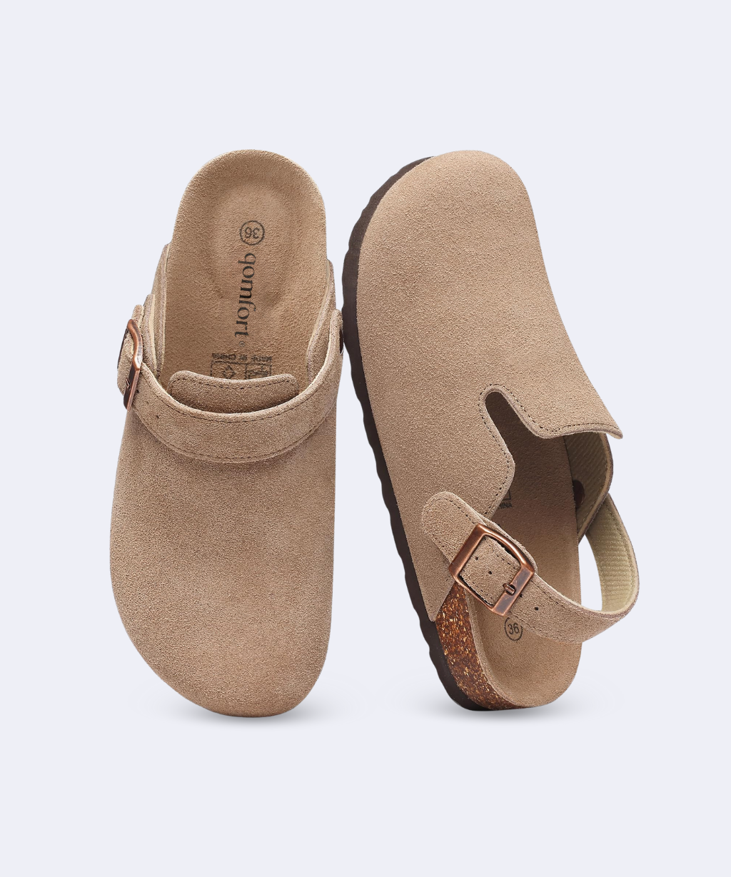 Genuine Suede Backstrap Clogs by Qomfort – Qomfort Co