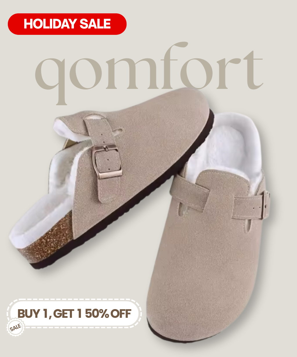 Fur-lined Suede Clogs by Qomfort Co.