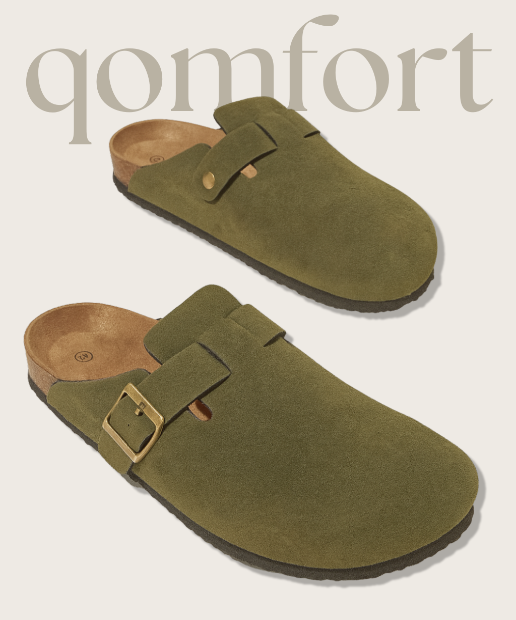Genuine Suede Clogs by Qomfort Co.